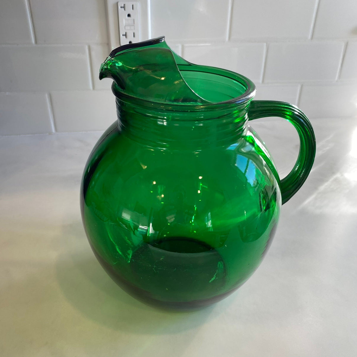Anchor Hocking Forest Green Roly-Poly Pitcher – Duck & Dodo